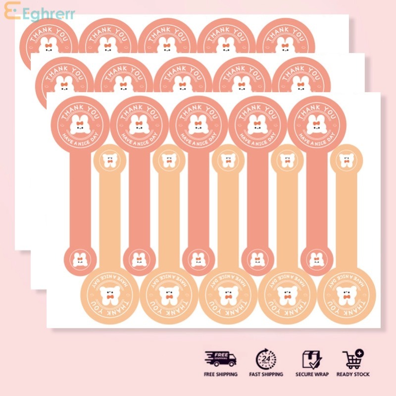 Jual Eeghrerr 100 Pcs Stiker Terima Kasih Bubuk Thank You Sticker ...