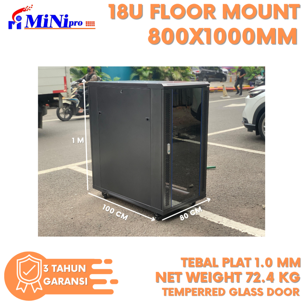Jual RACK SERVER 18U FLOOR MOUNT RACK 800X1000MM | Shopee Indonesia