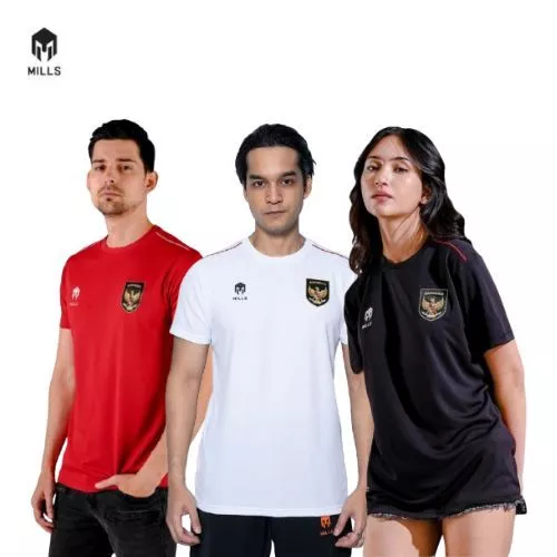 Jual MILLS Timnas Indonesia Shirt SV RED 29028 | Shopee Indonesia
