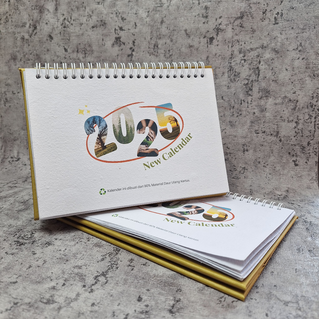 Jual Pre Order Kalender Duduk 2025 Landscape Dengan kertas Daur Ulang ...