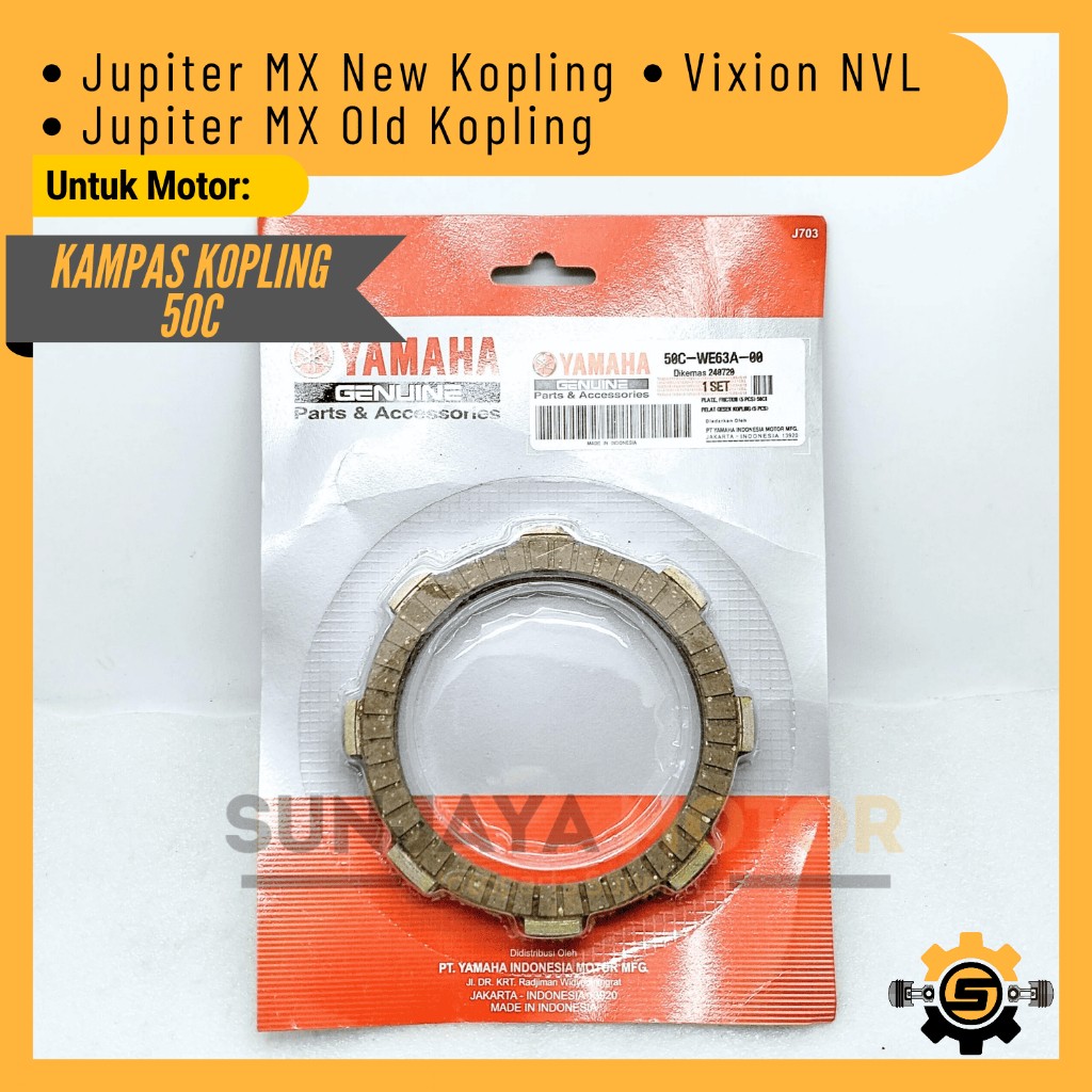 Jual Plat Kopling Original Yamaha 50C Kampas Kopling Jupiter MX Old ...