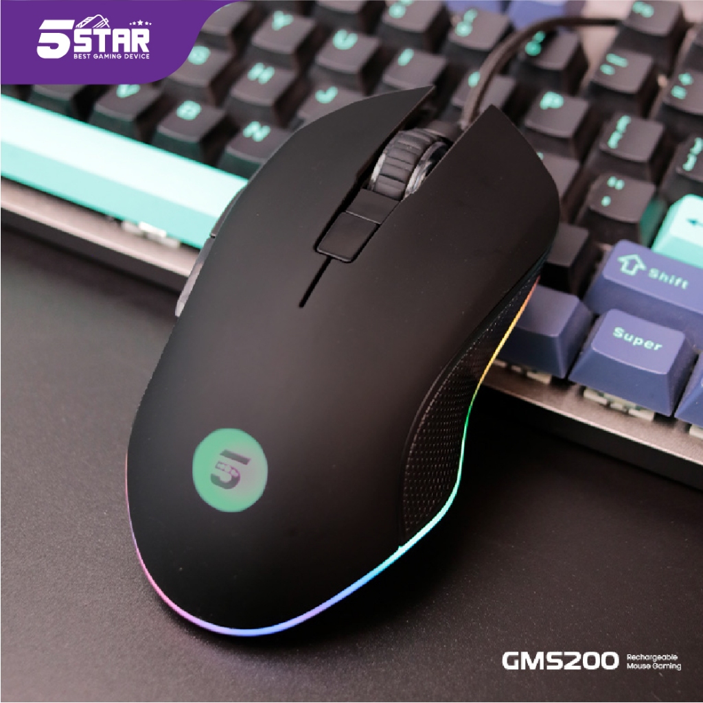 Jual 5Star Mouse Gaming 7200DPI LED Optical USB Wired Mouse 12 Buttons ...