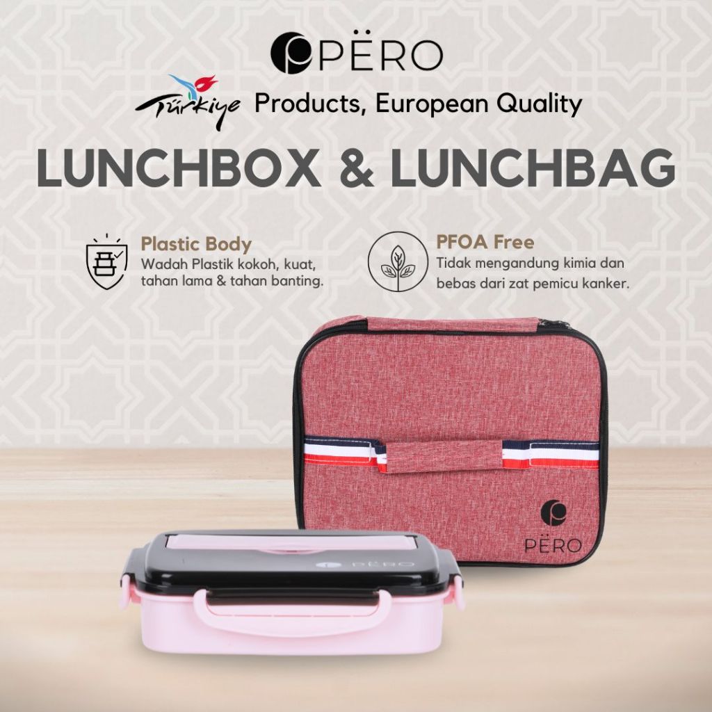 Jual Pero Kids 2in1 Set Stainless Lunch Box & Insulated Thermal Bag ...