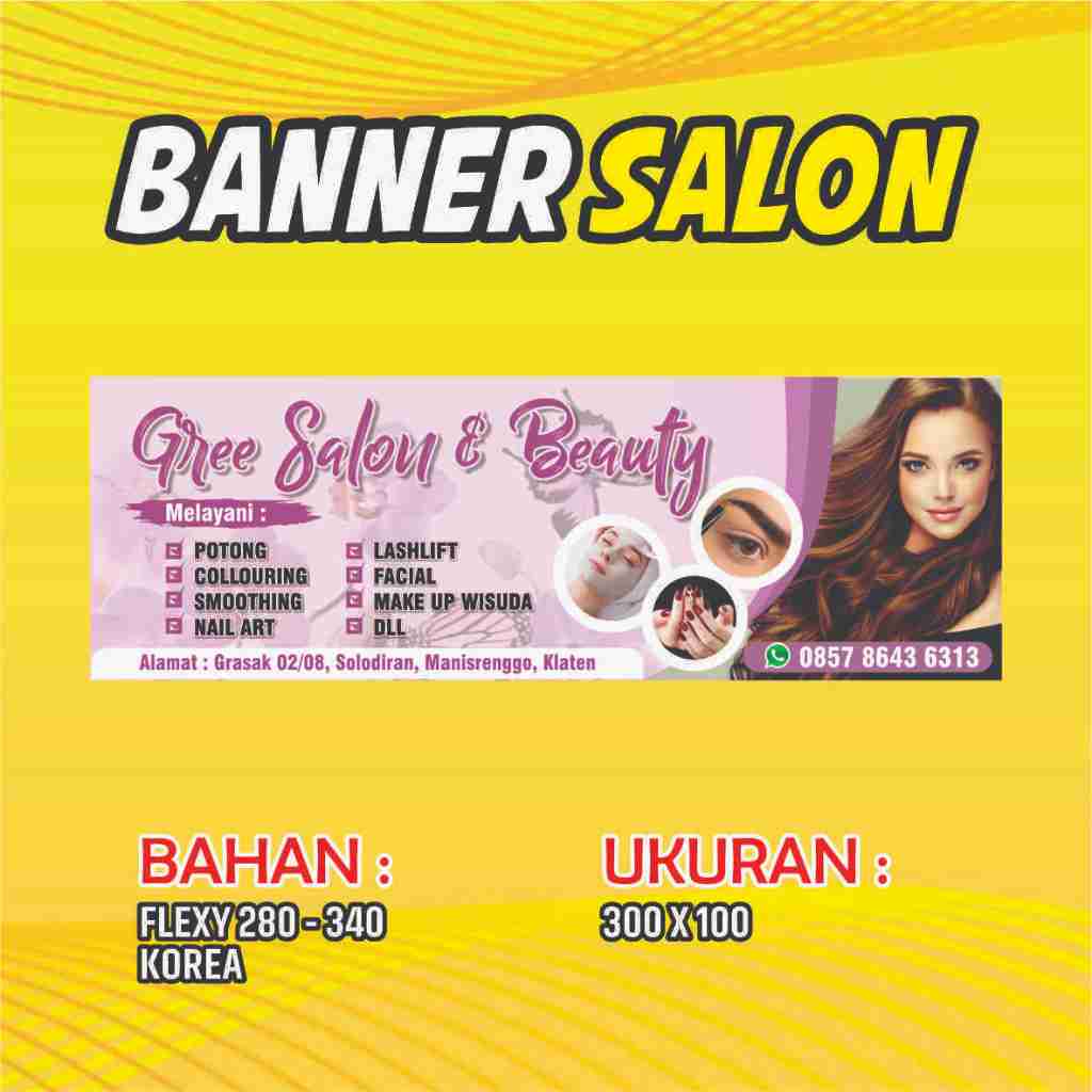 Jual Spanduk Banner Salon/ Banner Salon/ Free Desain/ Spanduk Salon ...