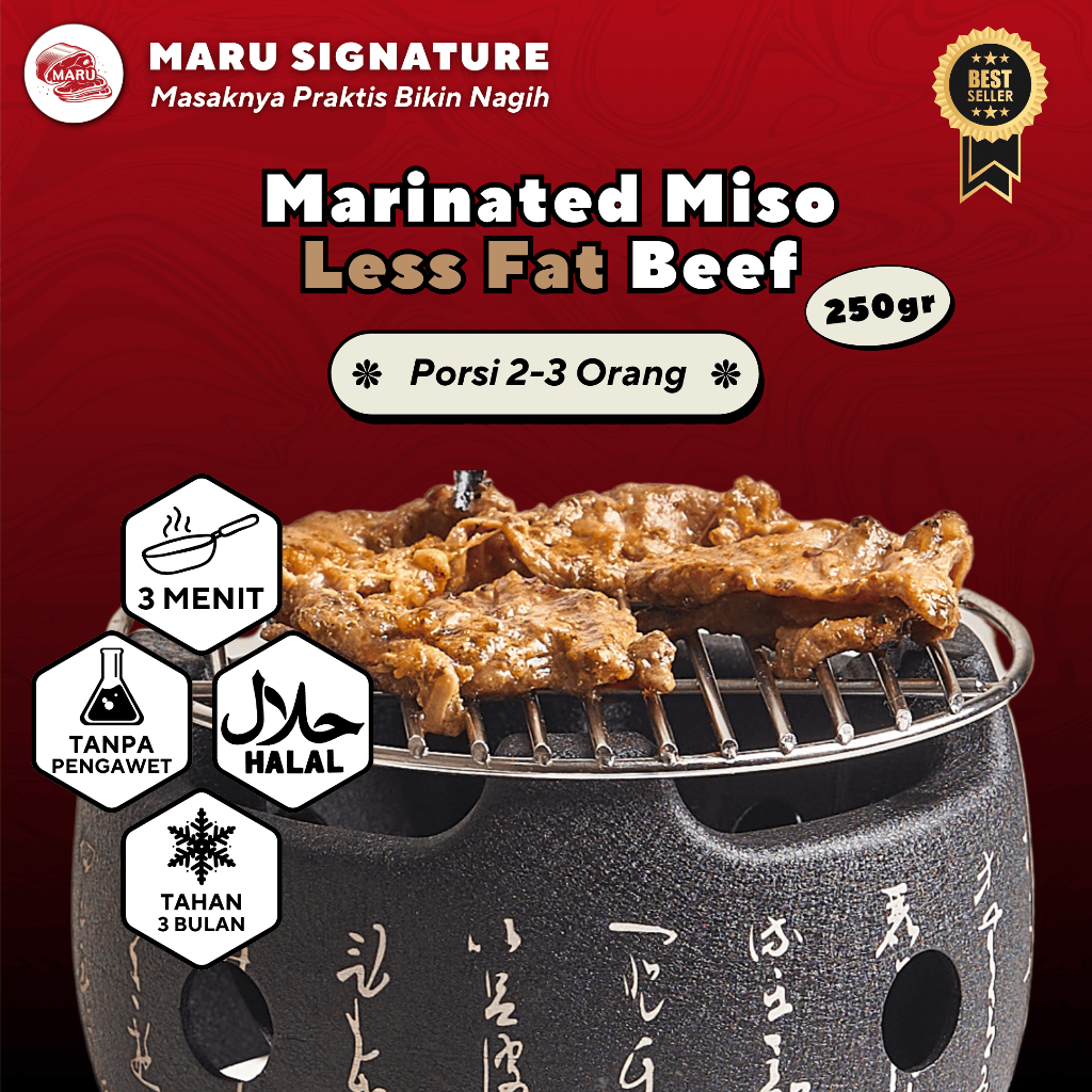 Jual MARU SIGNATURE Daging Sapi Slice Tanpa Lemak Marinasi Bumbu Miso ...