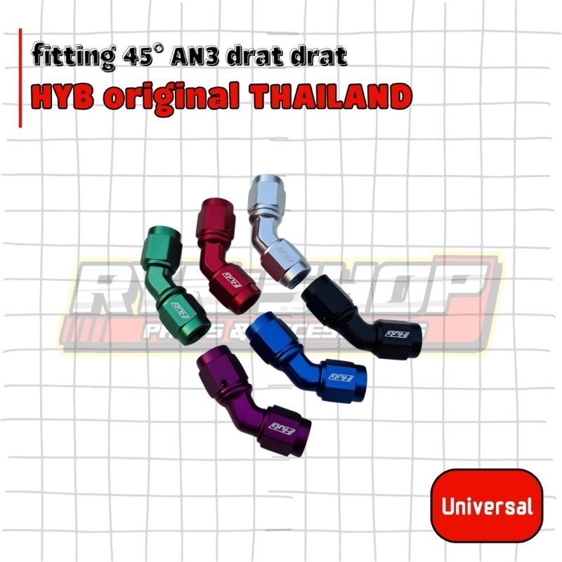Jual Fitting Selang Rem AN3 Drat to Drat Female Lady Lady Cwe Cwe Siku 45° 45 Derajat Original ...