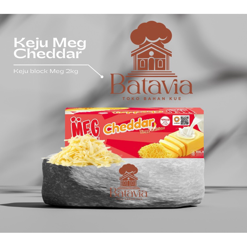 Jual MEG Cheddar PREMIUM 2 Kg | Meg Cheddar 2 kg | Keju Meg Cheddar ...