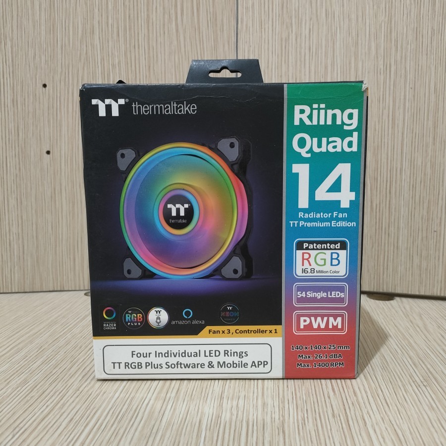 Jual Thermaltake Riing Ring Quad 14 RGB Fan TT Premium Edition 140mm ...