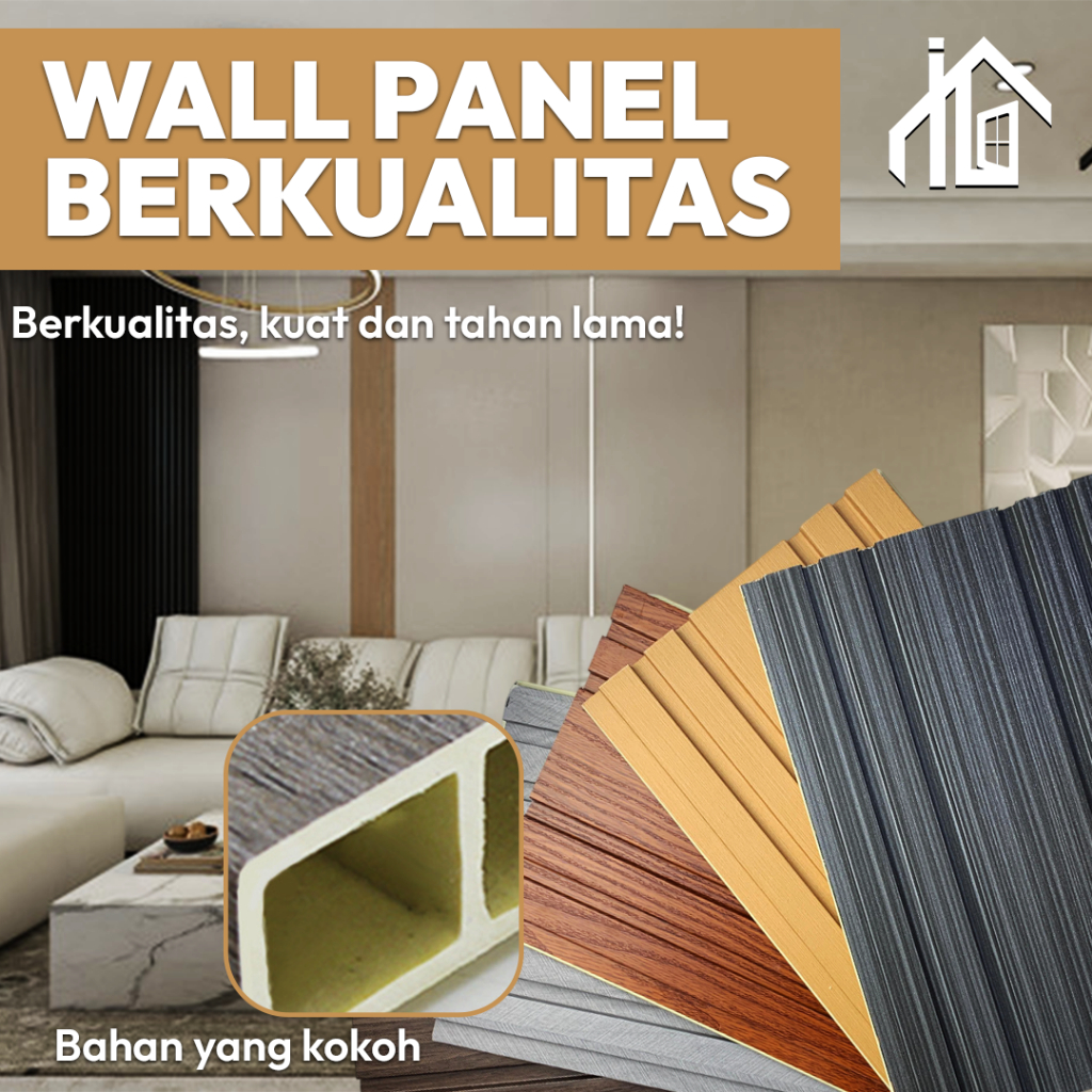 Jual Wood Wall Panel PVC Dekorasi dinding 2,95 meter/ Panel dinding PVC Tahan lama | Shopee ...