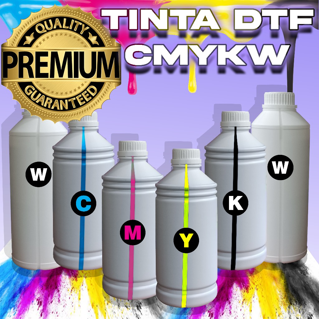 Jual TINTA DTF 1 LITER CMYKW | TINTA DTF WARNA CERAH DAN KONTRAST ...