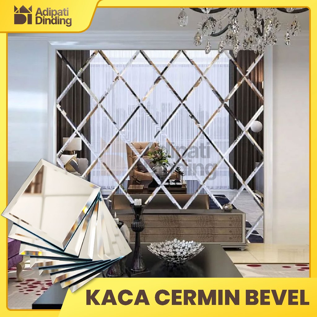 Jual Adipati Dinding - Kaca Cermin Bevel Ukuran 20cm x 20cm Tebal 5mm ...