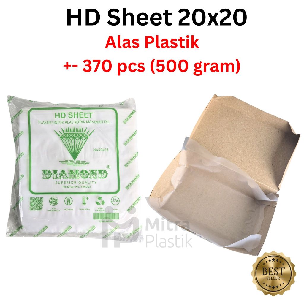 Jual Plastik HD sheet 20x20 Alas Plastik Lembaran Makanan Nasi Box Mie ...