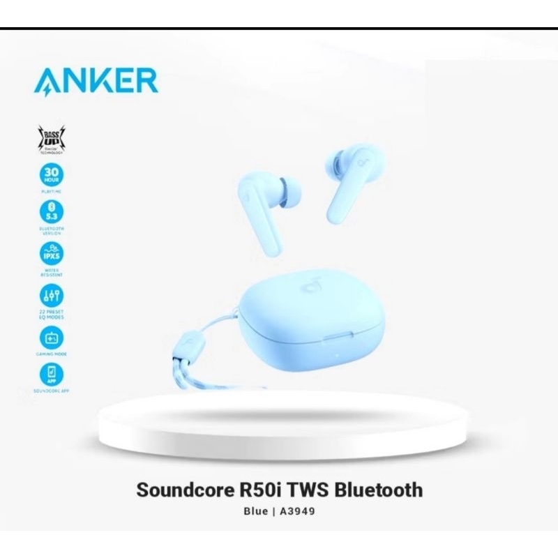 Jual Anker Soundcore R50i TWS Bluetooth Blue | Shopee Indonesia
