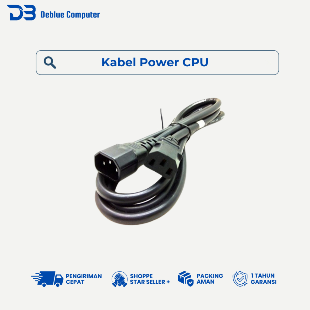 Jual Kabel Cpu - Kabel Power Listrik Komputer 1.5 Meter ( PC Cable ...