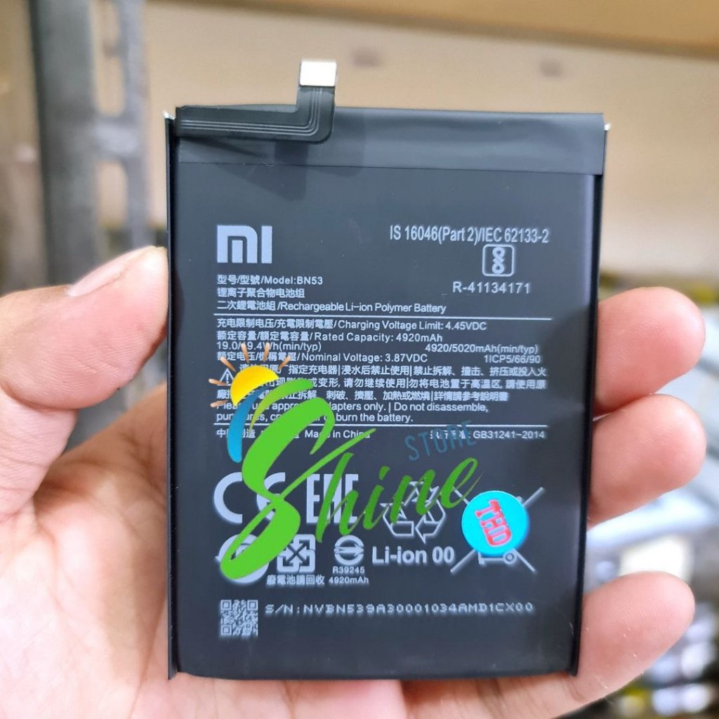 Jual Batre Baterai BN53 Original HP Xiaomi Redmi Note 9 Pro Battery Batrei Tanam | Shopee Indonesia