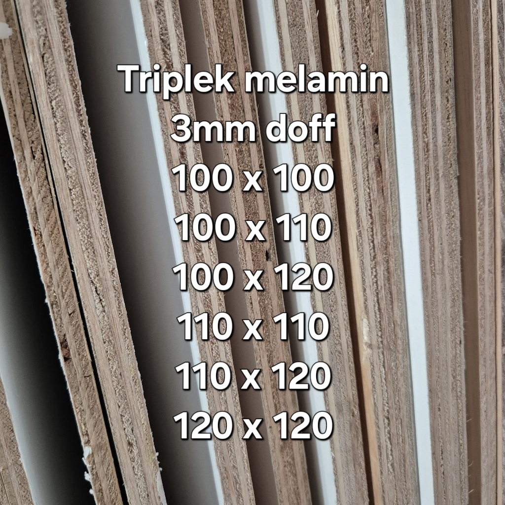 Jual Triplek melamin putih custom 3mm doff 1 sisi lebar 100, 110, 120 ...