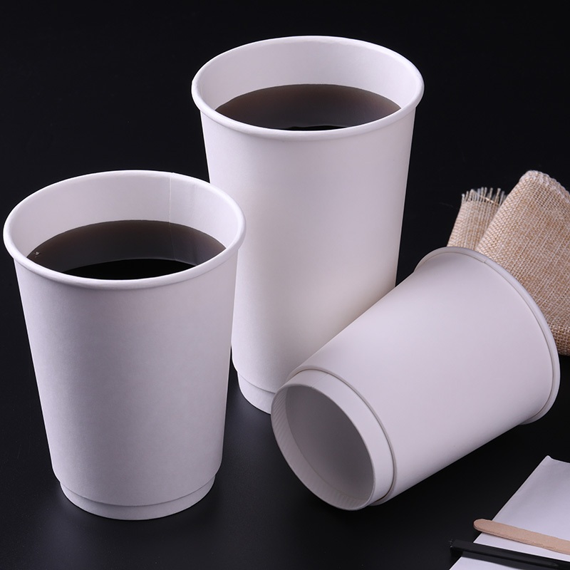 Jual [50PCS]Paper cup Double Wall Putih 8oz 12oz 16oz| gelas kertas ...