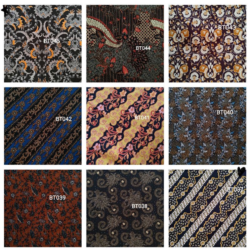Jual 5 motif kain batik printing halus lembut motif mewah per 5meter bahan batik happychild ...