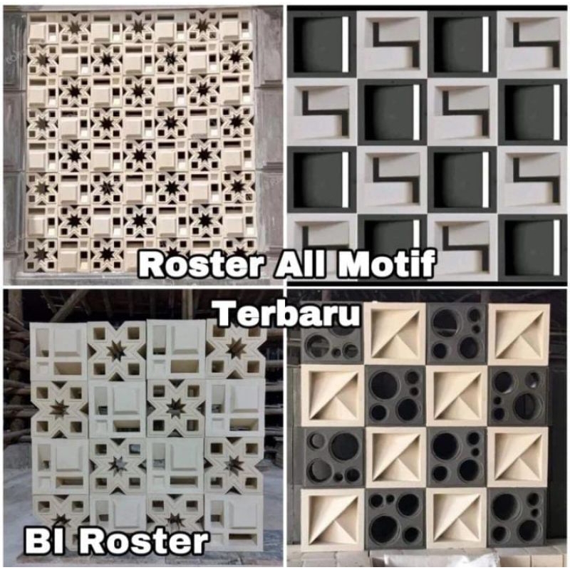 Jual roster minimalis beton anti tampias variasi dinding | Shopee Indonesia