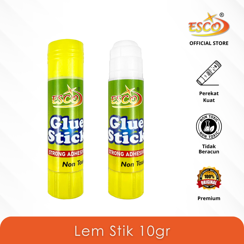 Jual ESCO Lem Stik 10 gr / Lem Batang / Lem Kertas / Glue Stick GS-101 ...