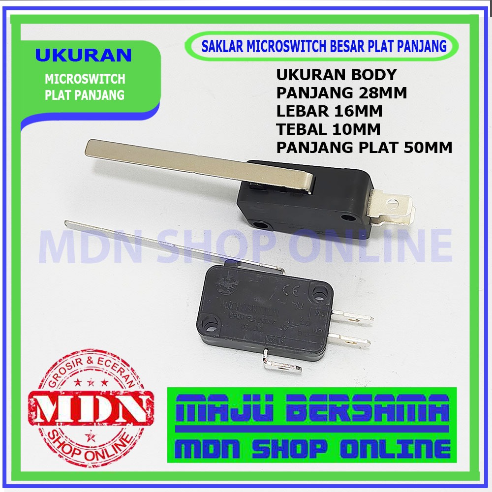Jual Micro Limit Switch Plat Panjang 5cm hitam 3 pin | Shopee Indonesia