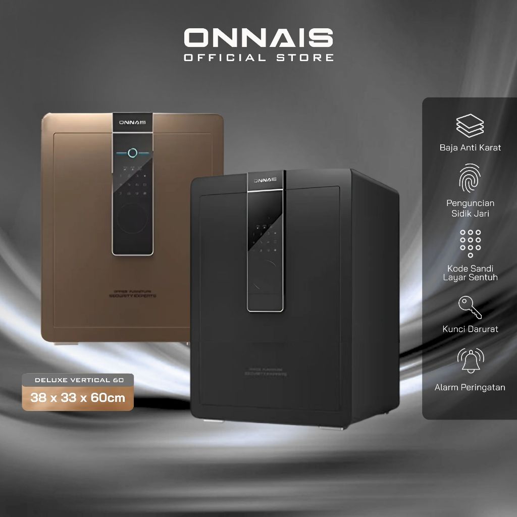 Jual Onnais Deluxe Vertical 60 - Safe Box Brankas Besi Digital Finger ...