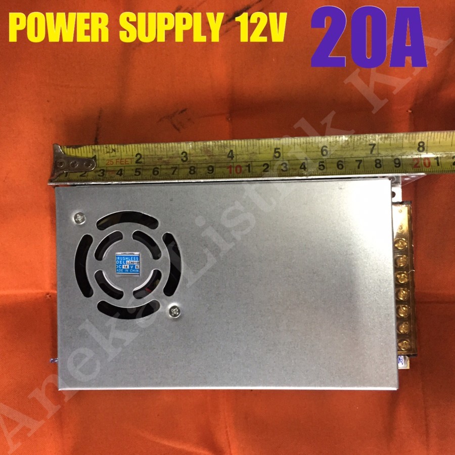 Jual POWER SUPPLY 12V 20A KIPAS Trafo 20 A Adaptor 20 Ampere LED STRIP ...