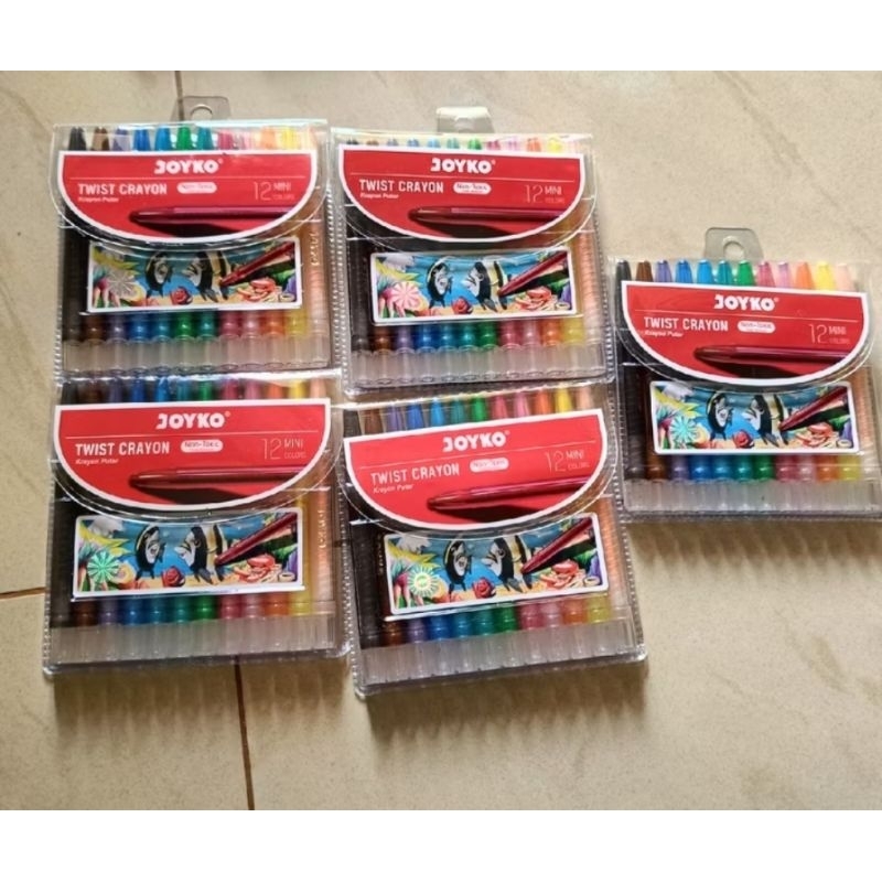 Jual Twist Crayon joyko / crayon putar joyko isi 12 warna | Shopee ...