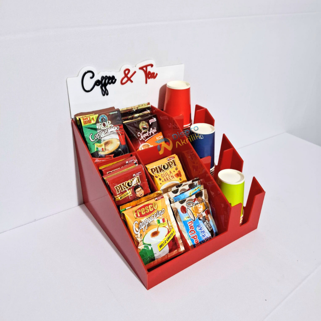 Jual Tempat Kopi Akrilik / Kopi Storage / Rak Kopi Akrilik 6 Slot ...