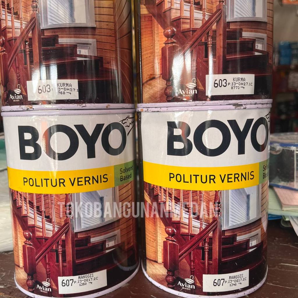 Jual BOYO Cat Pernis Politur Vernis 1 Liter Solvent Based | Shopee ...