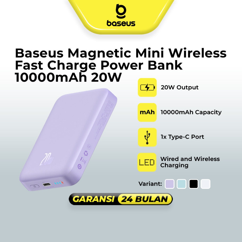 Jual Baseus Magnetic Mini Wireless Fast Charge Powerbank 10000mAh 20W | Shopee Indonesia