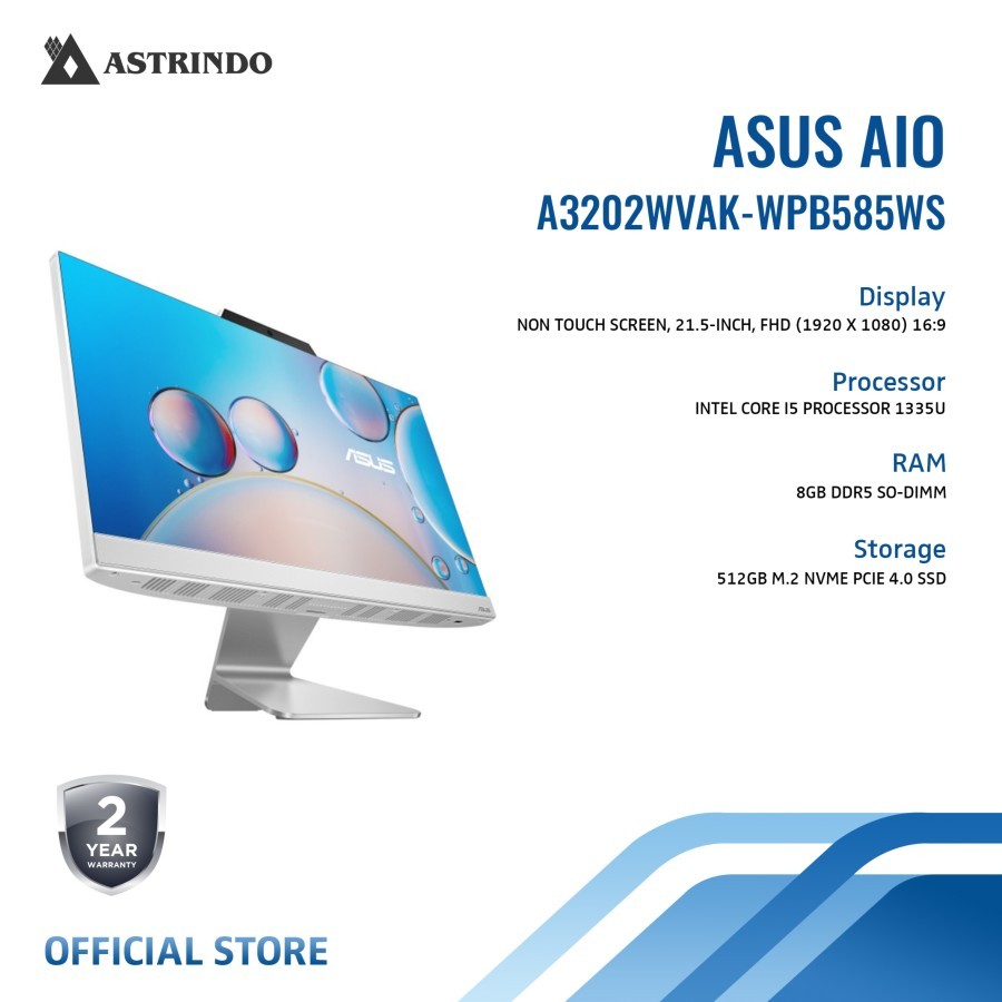 Jual Asus PC Desktop AiO (All In One) 21.5-inch A3202WVAK Intel Core i5 ...