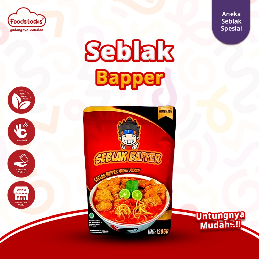 Jual Bapper Food - Seblak Bapper Kuah Super Pedas 120gr | Shopee Indonesia