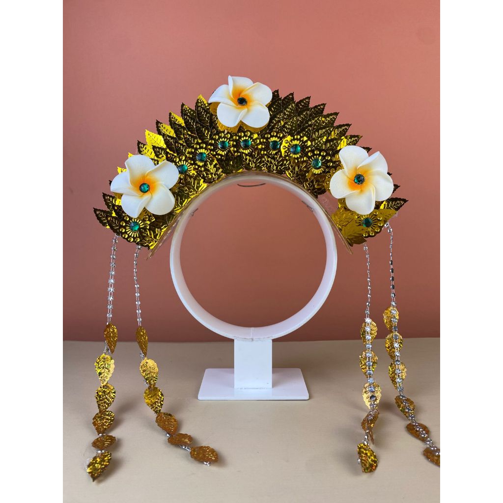 Jual Mahkota Sunting Bunga Kamboja Bali / Mahkota adat tarian pentas ...