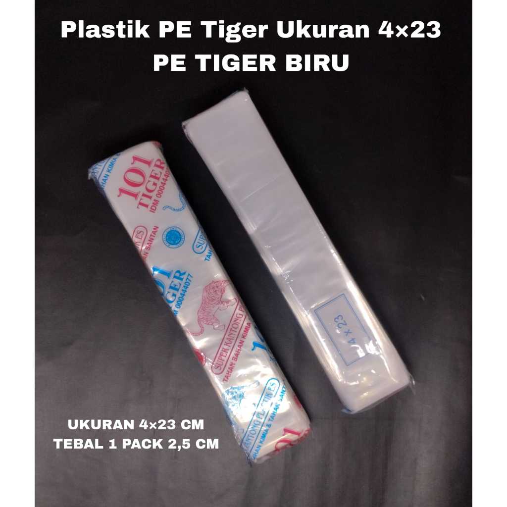 Jual Plastik PE TIGER Ukuran 4x23 cm | Shopee Indonesia
