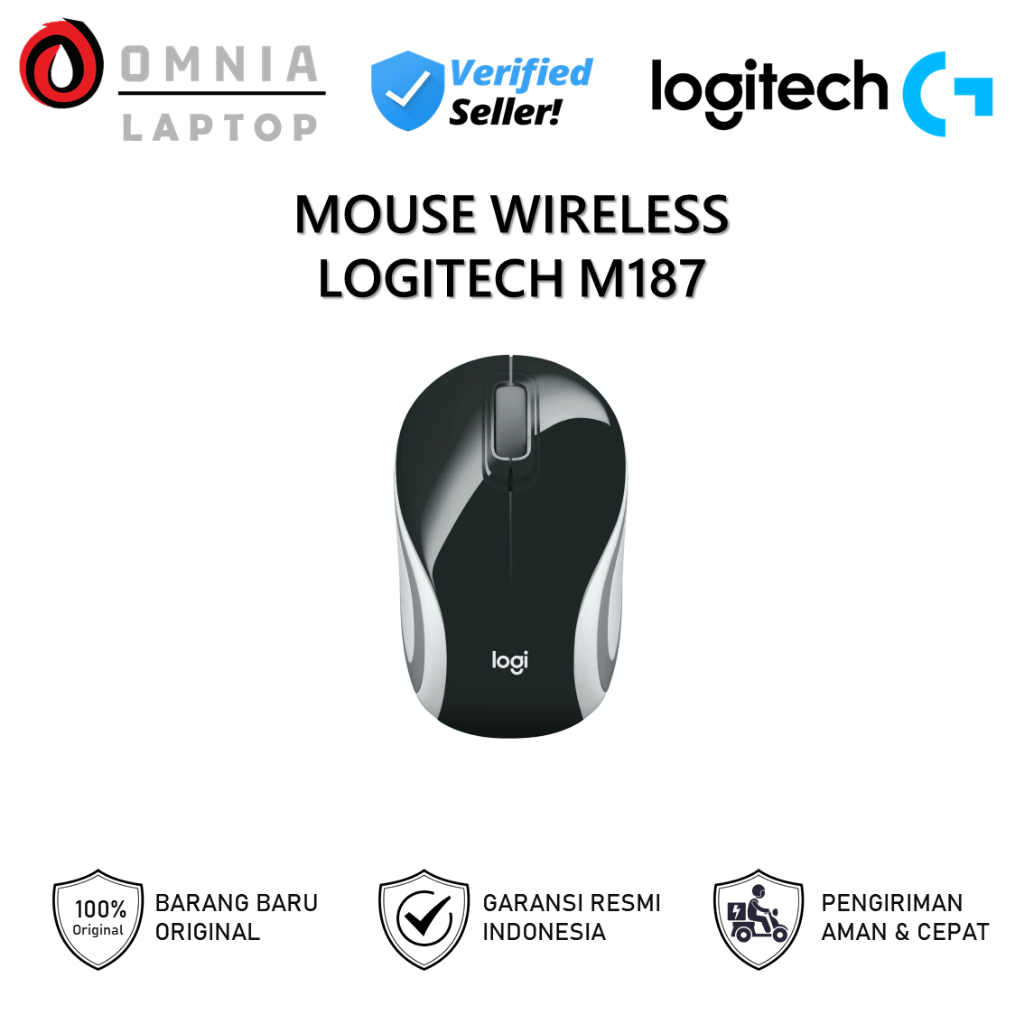 Jual Mouse Wireless Logitech M187 Wireless Mouse Black - Garansi 1 Tahun | Shopee Indonesia