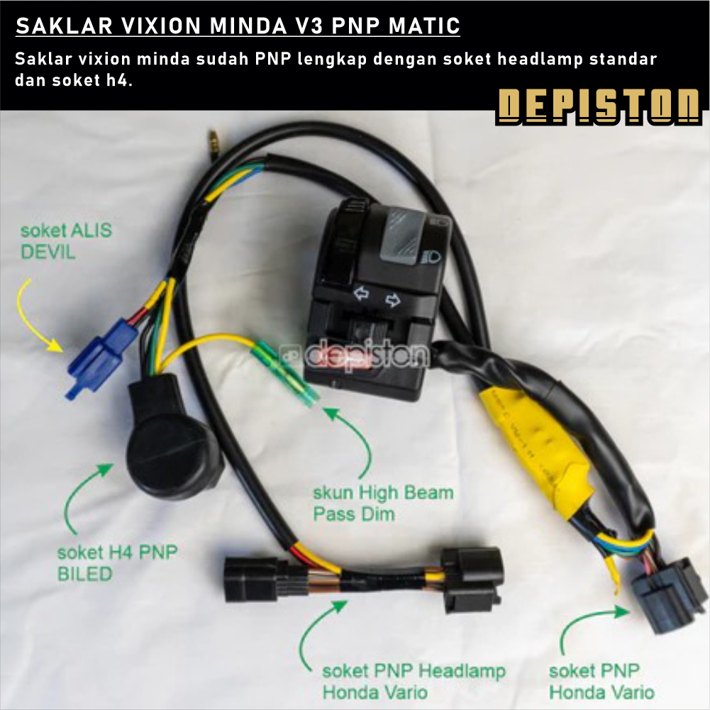 Jual Saklar Vixion Old Original Minda Custom Ver. 3 | Shopee Indonesia