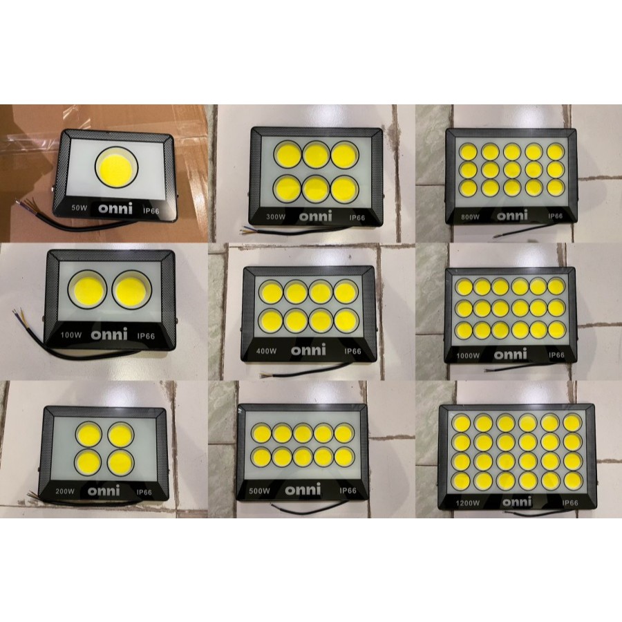 Jual ONNI Lampu Sorot LED COB Slim 50W 100W 200W 300W 400W Cahaya Putih Original Murah | Shopee ...