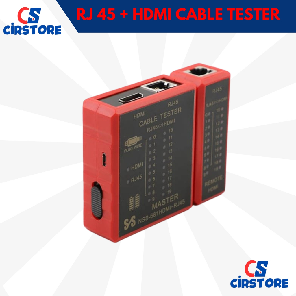 Jual CABLE TESTER RJ45 + HDMI / HDMI TESTER RJ45 / LAN TESTER / HDMI ...