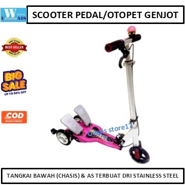 Jual Scooter pedal /otopet genjot aloy besi vita chasis stainless steel ...