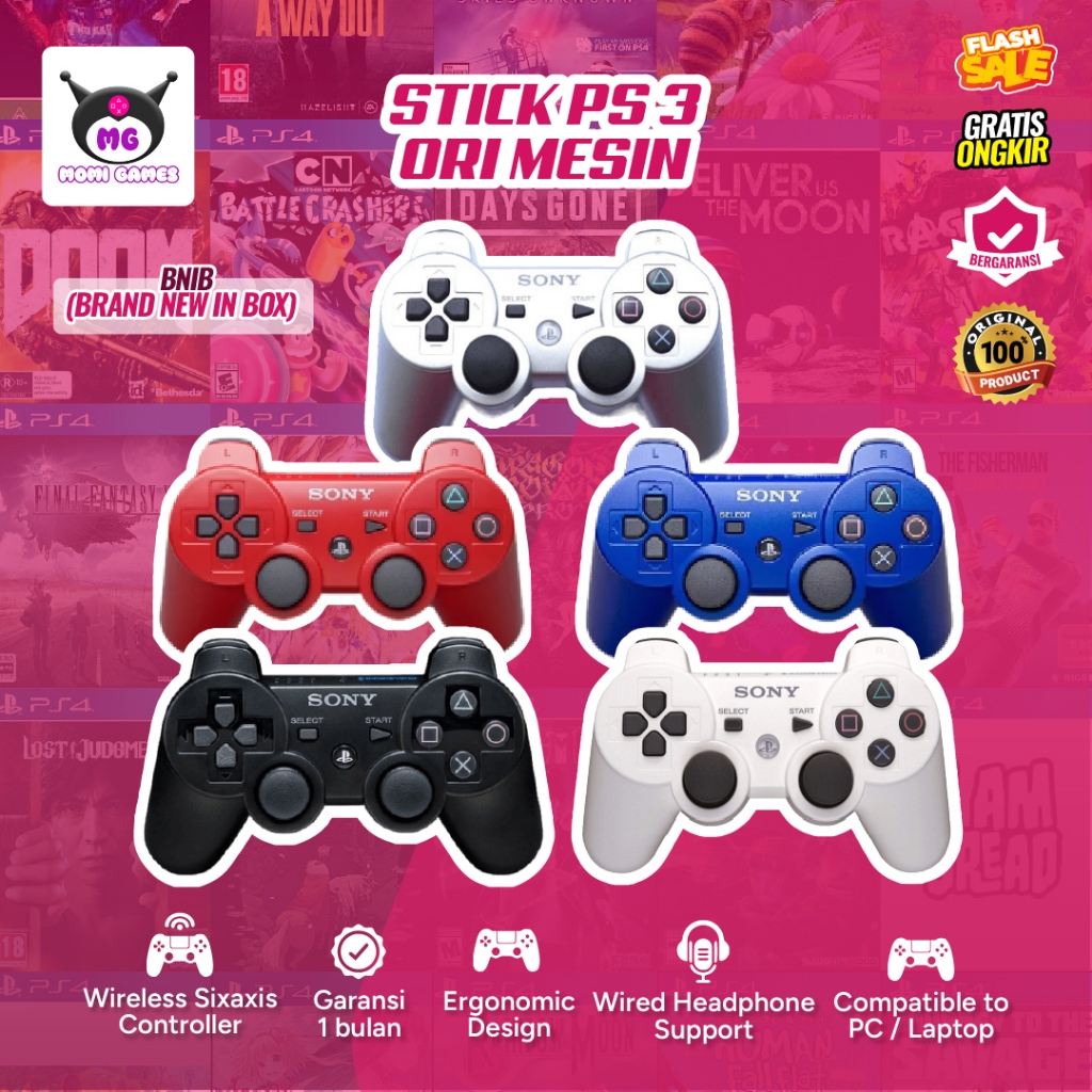 Jual Stick PS3 PS 3 Original Mesin Dualshock Wireless Controller Stik ...