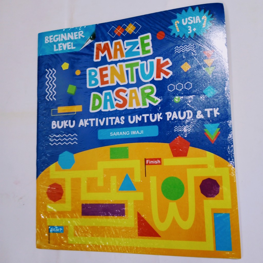 Jual Buku maze bentuk dasar//beginner level buku aktivitas untuk paud ...