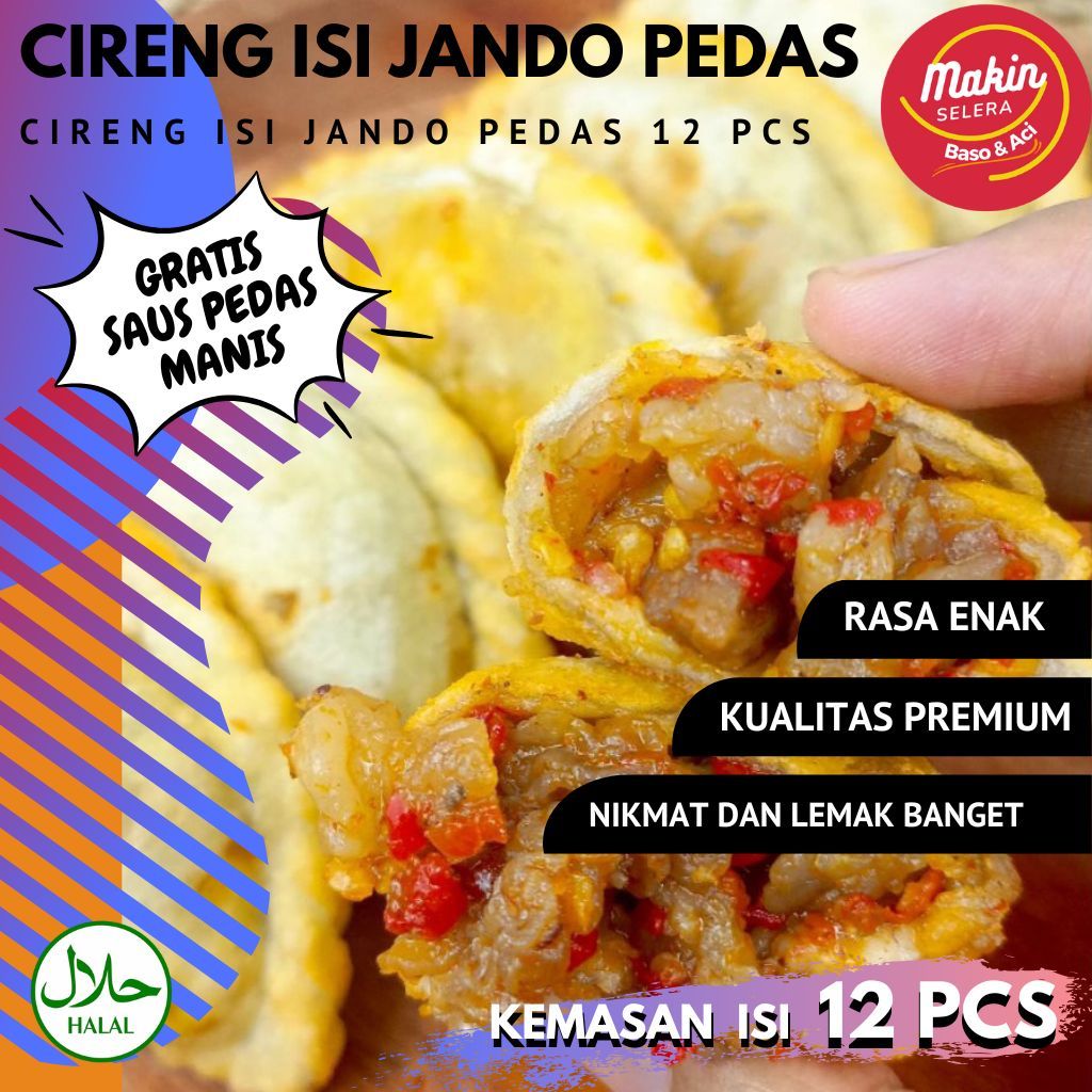 Jual ( Khusus Medan Sekitarnya Aja ) Cireng Isi Jando Pedas 12 Pcs ...
