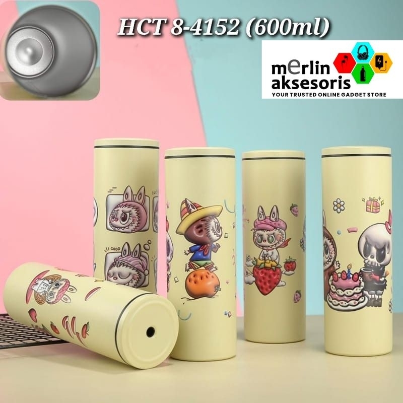 Jual Tumbler motif karakter Labubu kapasitas HCT8-4152 600ml | Shopee Indonesia