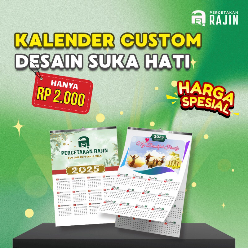 Jual CETAK CUSTOM KALENDER DESAIN SUKA HATI - KALENDER MURAH - KALENDER ...