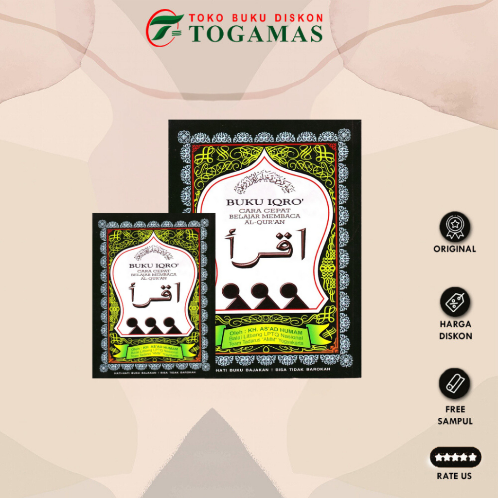 Jual BUKU IQRO HITAM BESAR (CARA CEPAT BELAJAR MEMBACA AL-QURAN ...