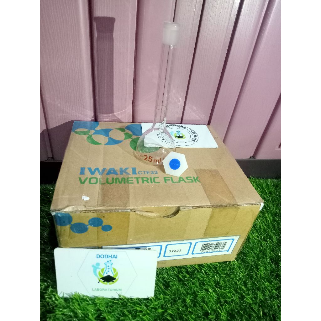 Jual Labu ukur Iwaki 25 ml, volumetric flask, Labu tentukur | Shopee ...