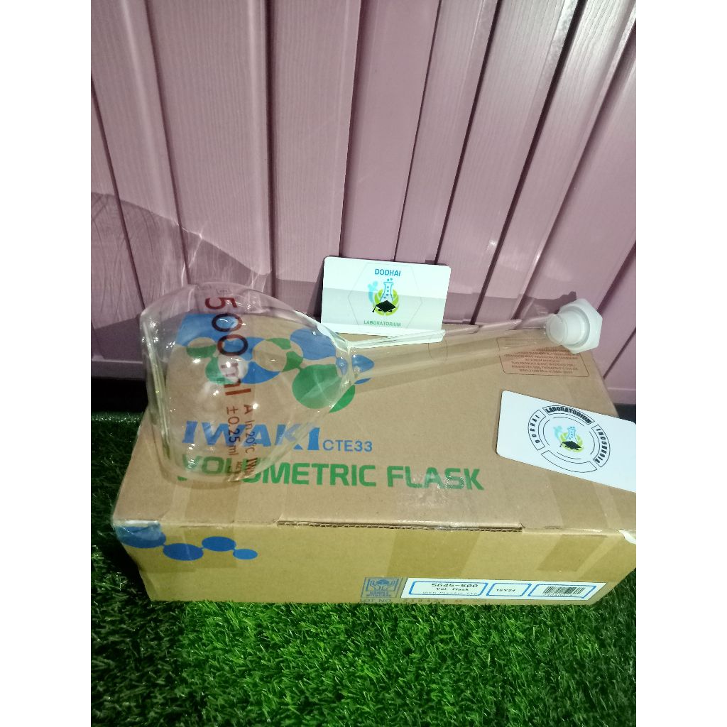 Jual Labu ukur Iwaki 500 ml, volumetric flask, Labu tentukur | Shopee ...
