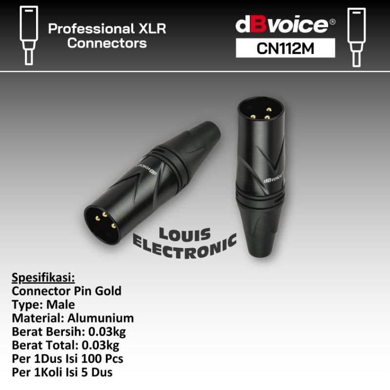 Jual Jack Canon XLR Male dBvoice CN112M Pin Gold Jack Canon Jantan ...