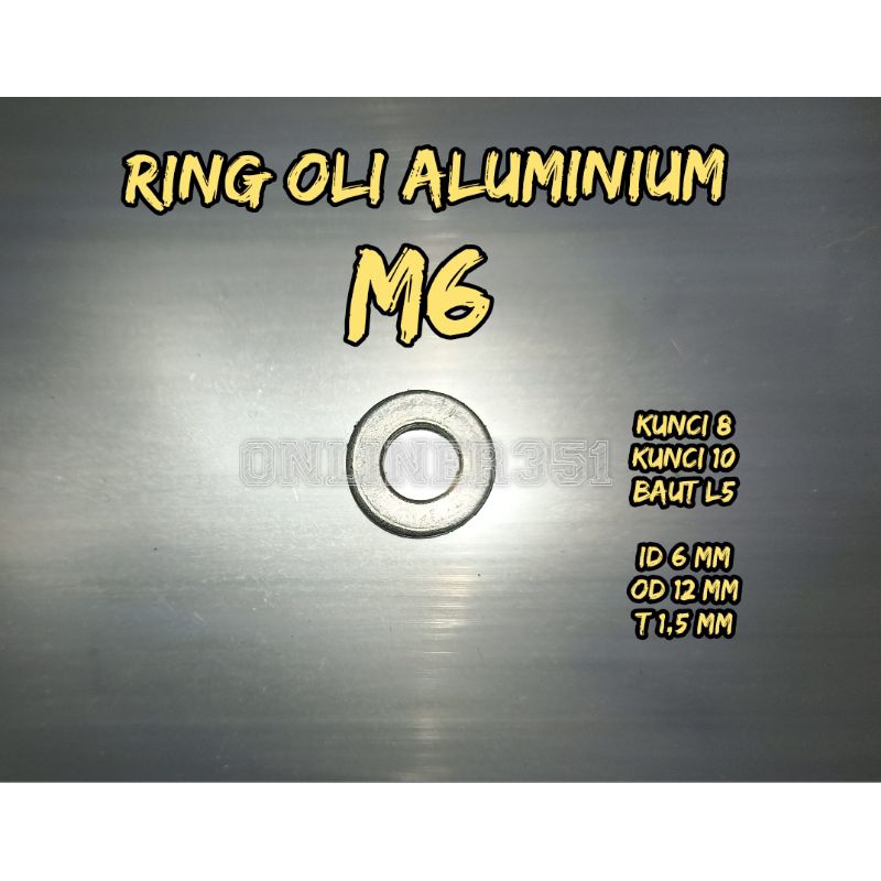 Jual Ring oli alumunium M6 K8 K10 L5 | Shopee Indonesia